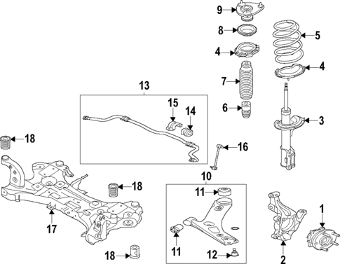 Front Suspension for 2024 Kia Sportage | TascaParts.com