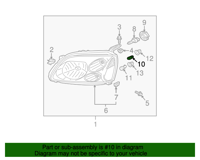 MS820077 - Bulb 2002-2021 Mitsubishi | Mitsubishi Direct Parts