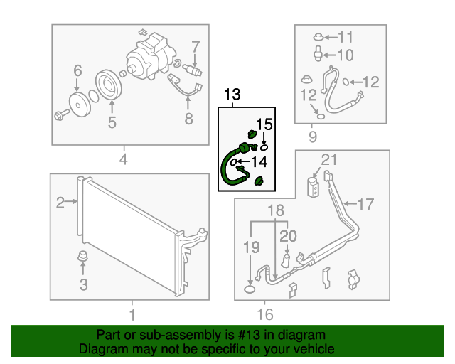 2009-2014 Hyundai Suction Hose 97763-3M100 | OEM Parts Online