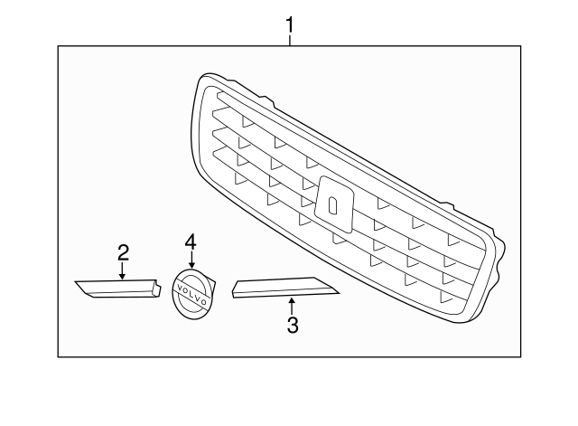 30756991 - Grille 2010-2013 Volvo S80 | AutoNationParts.com