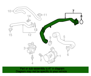11537584630 - 2011-2014 BMW Engine Coolant Hose (11-53-7-584-630) | BMW ...