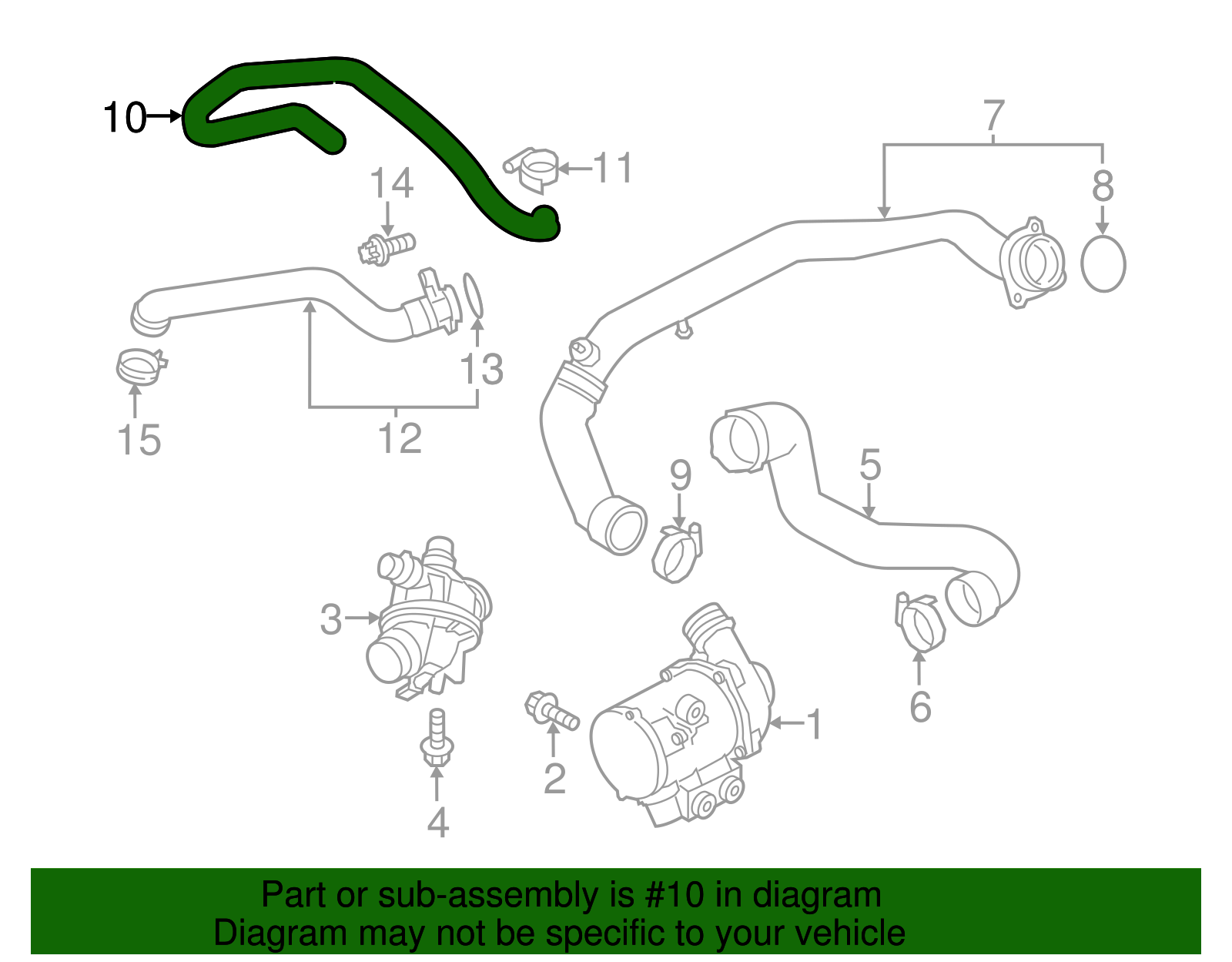 2011-2014 BMW Engine Coolant Hose 11537589949 | OEM Parts Online