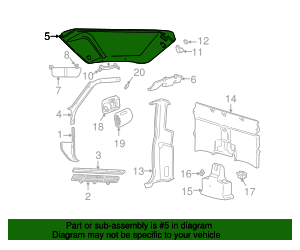 1998-1999 Ford Ranger Headliner F87Z1351944AAD | QuirkParts