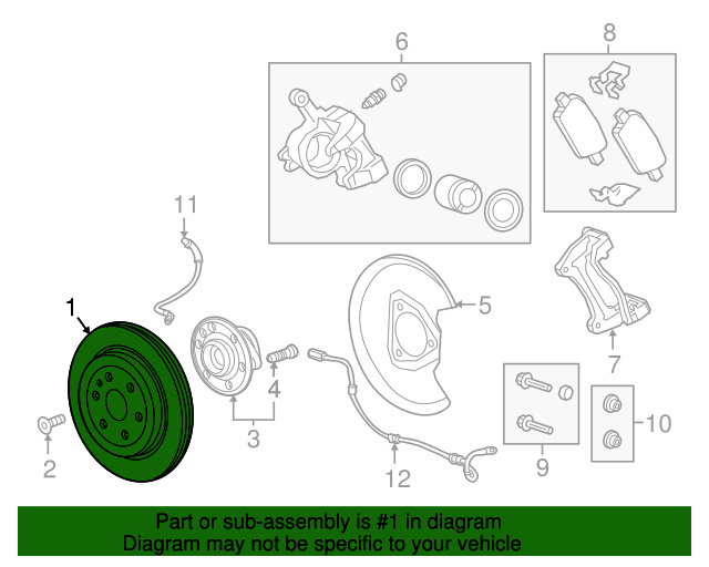 2017-2024 GM Rear Disc Brake Rotor 13516726 GM | GMPartsDirect.com