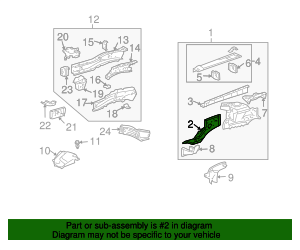 2004-2009 Lexus Fender Apron 53711-0E010 | AutoNationParts.com