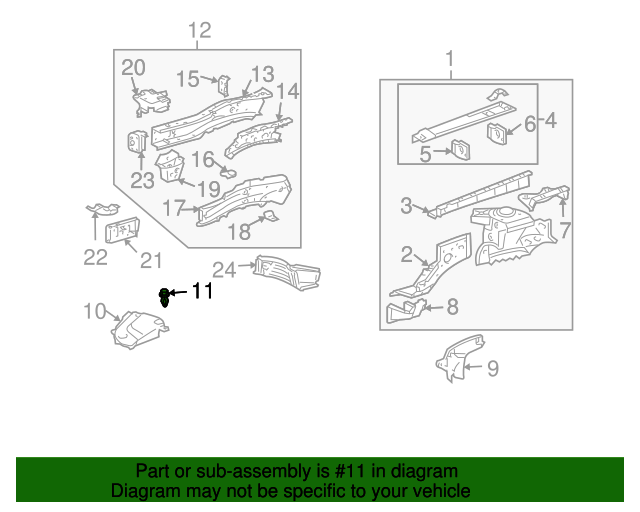 53259-0E010 - Side Cover Clip For 2004-2009 Lexus | Lexus OE Parts
