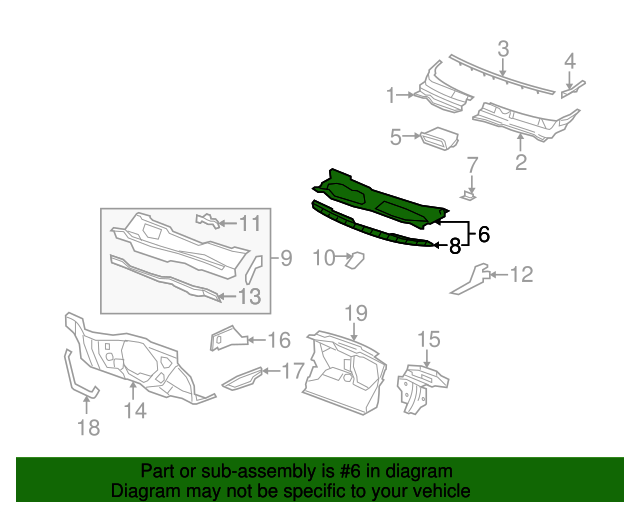 19121006 GM Shroud Upper Panel | GM Parts Store