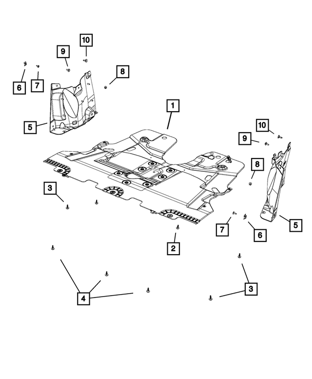 2014-2019 Fiat 500L Front Belly Pan 68534547aa | AutoNationParts.com