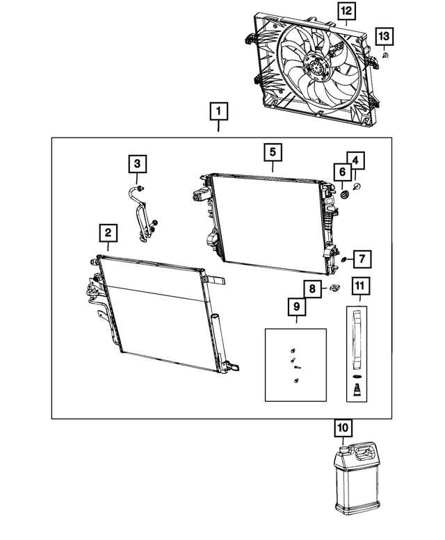 68268607AA - Engine Cooling Radiator 2019-2025 Ram 1500 | Mopar ...