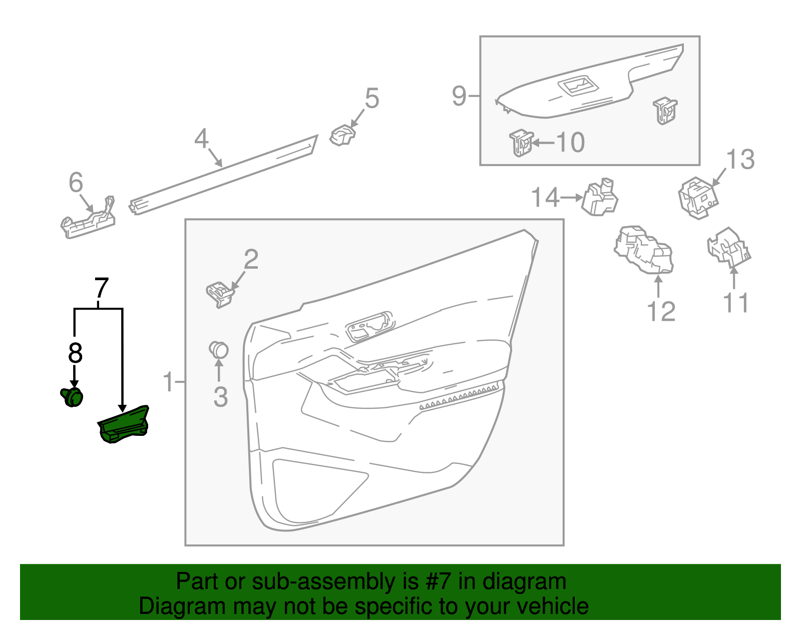 Genuine Toyota Finish Panel part# 67491-F4010-C1 for 2018-2022 Toyota C ...
