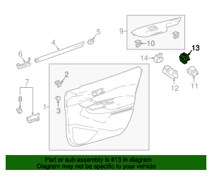 84930-F4020 - Lock Switch - 2018-2022 Toyota C-HR | OEM Genuine Toyota ...