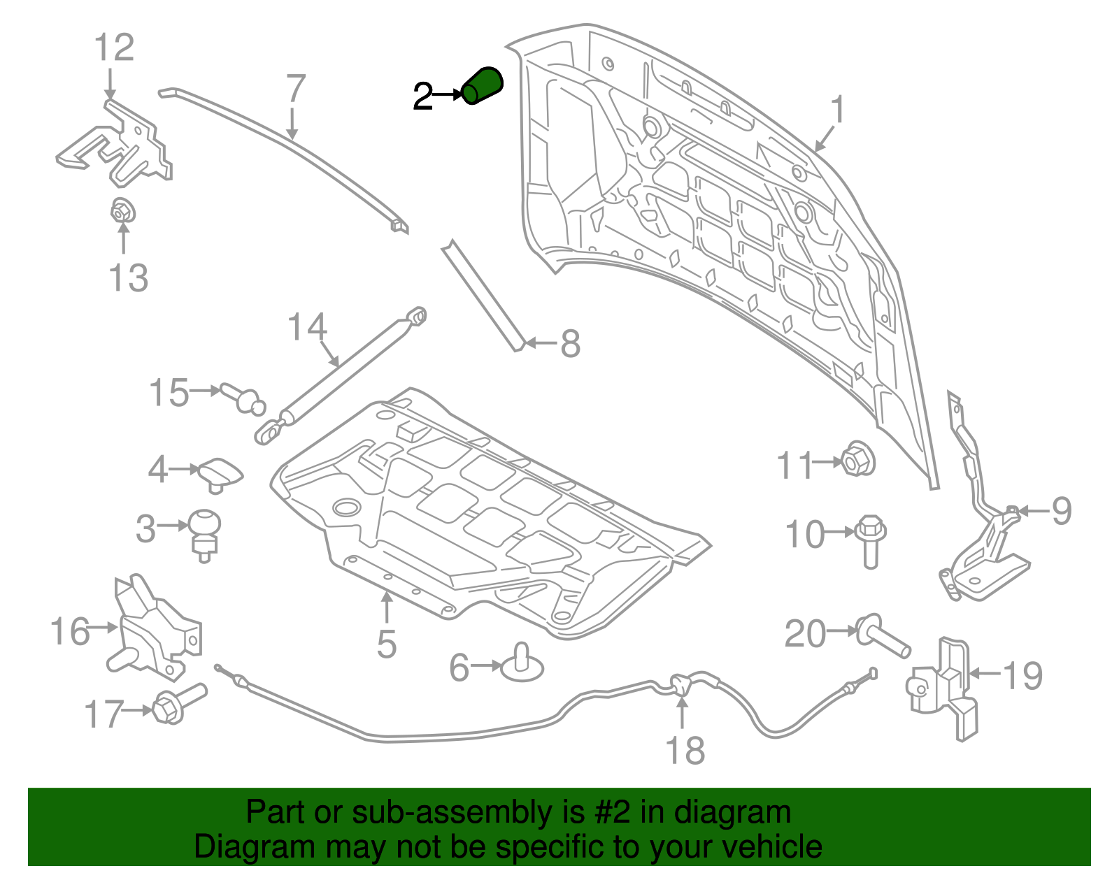 2009-2025 Ford Hood Bumper 9L3Z-16758-C | Blue Springs Ford Parts
