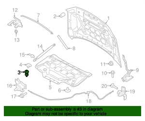 JL7Z-16758-A - Hood Bumper - 2018-2024 Ford | OEM Parts Quick