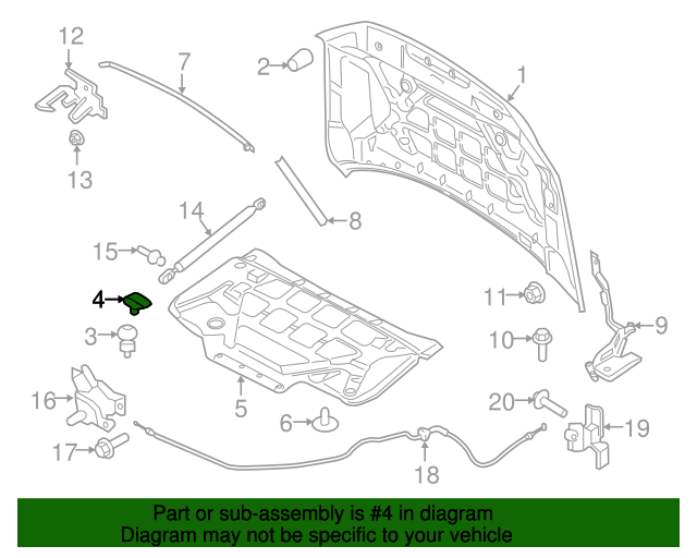 FL3Z-16758-B - Hood Bumper 2015-2021 Ford | Ford OEM Parts Direct