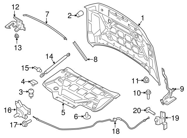 JL7Z-16758-A - Hood Bumper - 2018-2024 Ford | OEM Parts Quick