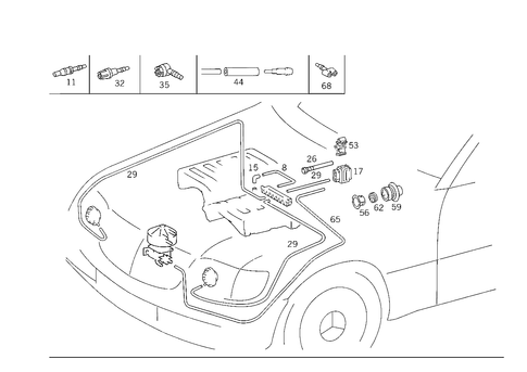 Engine Vacuum Connection and Light Range Regulator for 1996 Mercedes ...