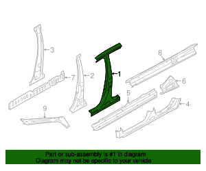 51429AL00A9P - Center Pillar - 2015-2019 Subaru Outback | World OEM ...