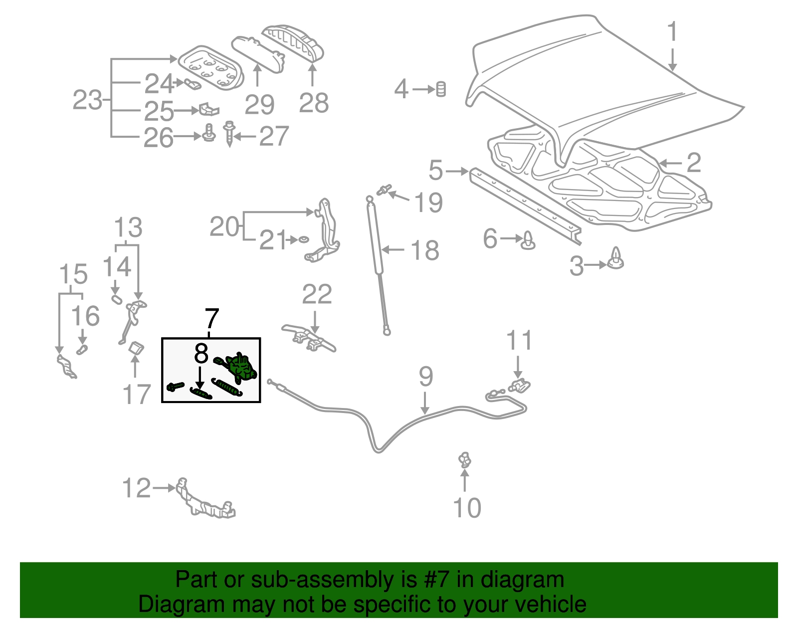 53510-60160 - High-Quality Hood Latch for 2003-2009 Toyota 4Runner ...
