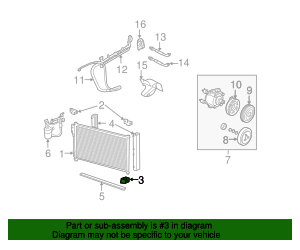 1997-2008 Ford Condenser Insulator F65Z-19C566-AA | QuirkParts