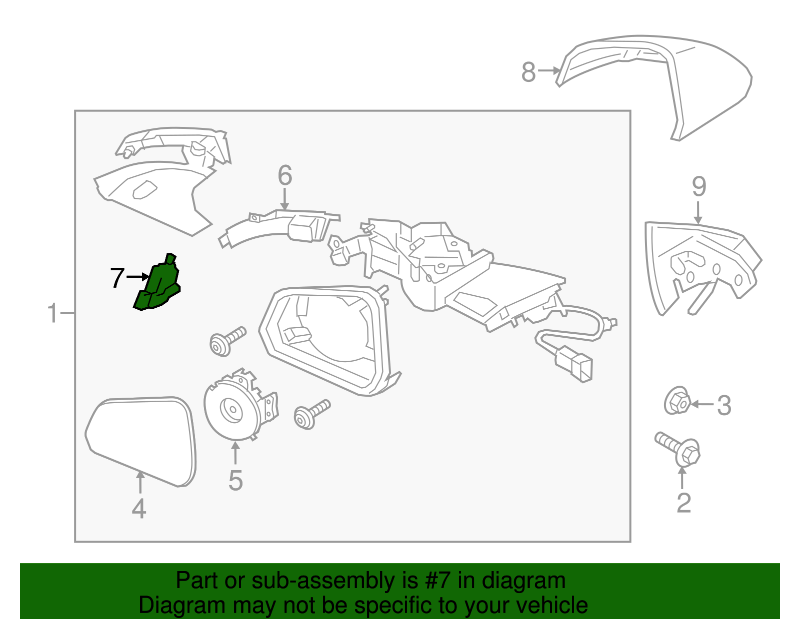 2015-2024 Ford Mustang Puddle Lamp fr3z13b375d | GetOEMParts.com