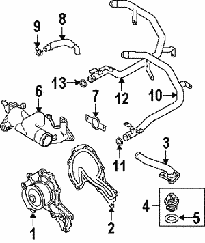 Water Pump for 2002 Isuzu Axiom | Isuzu Parts Center