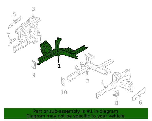 64602-M7010 - Rail Assembly 2019-2021 Kia Forte | Kia.Parts Store