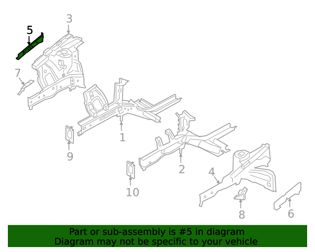 2019-2023 Kia Forte Apron Reinforced - Passenger Side (RH) 64584-M6000 ...