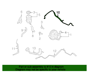 2006-2010 Kia Power Steering Pressure Hose 57510 2G000-DS | OEM Parts ...