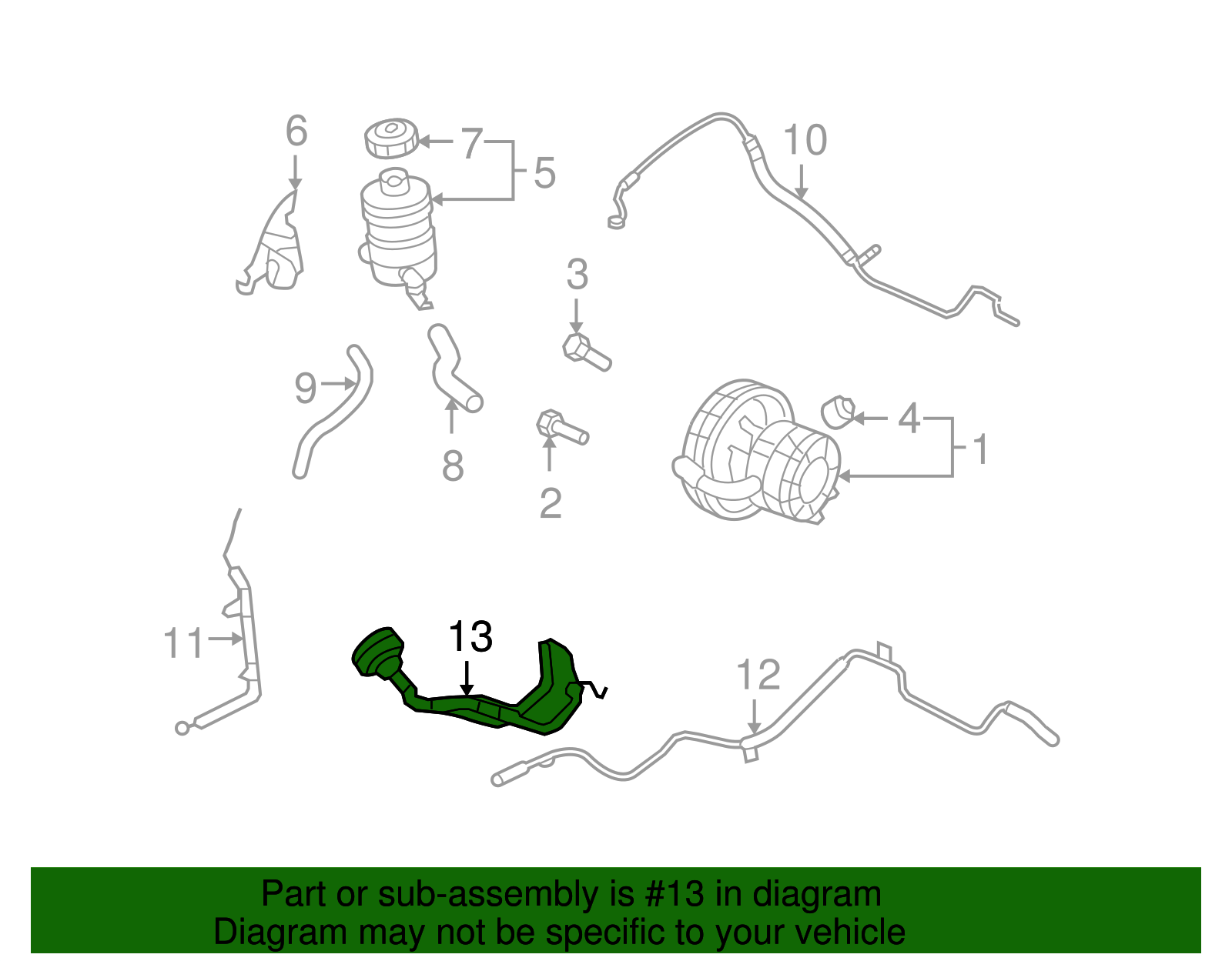 57550-2G000 - Power Steering Cooler Tube 2006-2008 Kia Optima | Kia ...