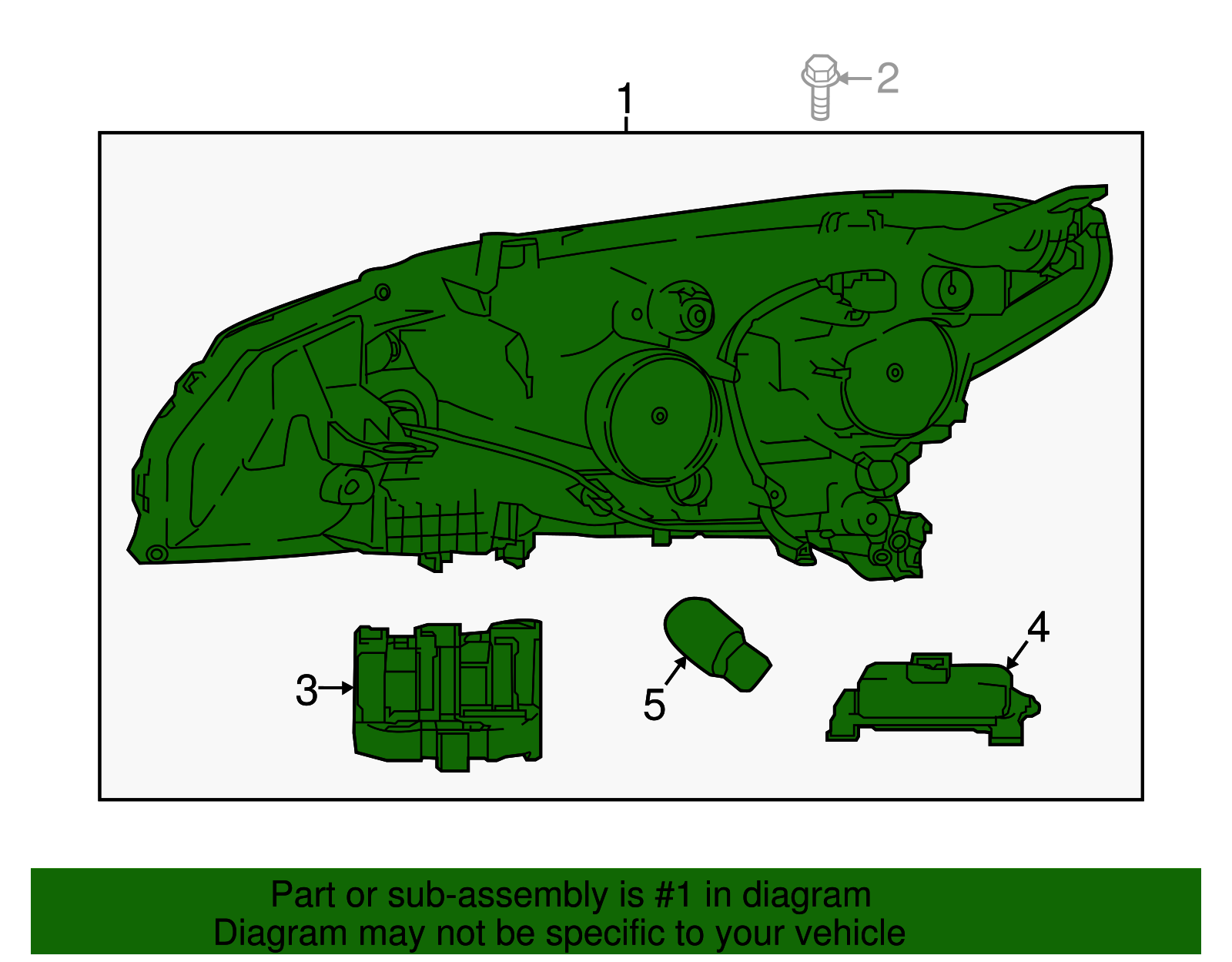 2018-2022 Nissan LEAF Headlamp Assembly 26010-5SA5C | QuirkParts