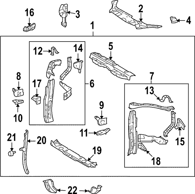 2011-2013 Toyota Highlander Radiator Support Air Deflector 53294-48101 ...