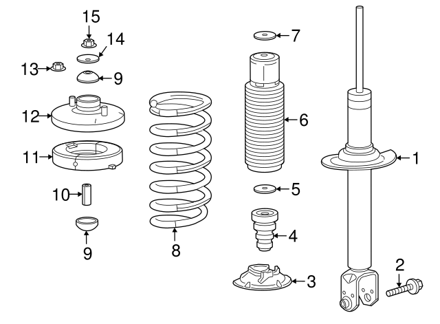 52611-TZ4-A11 - Shock Absorber Unit, Rear 2019-2020 Acura TLX ...
