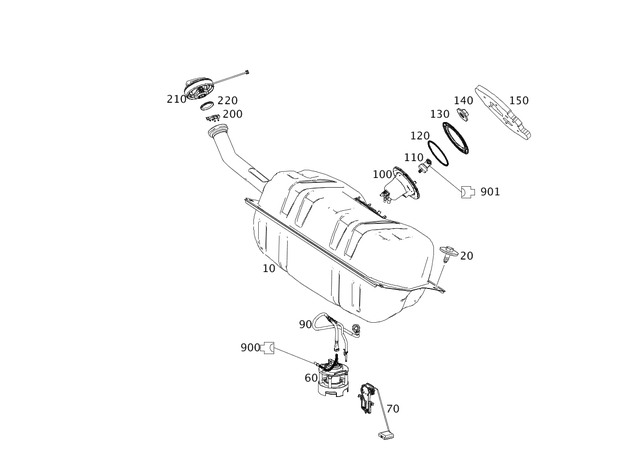 221-470-11-90 - Fuel Filter Unit For 2011-2019 Mercedes-Benz | Mercedes ...