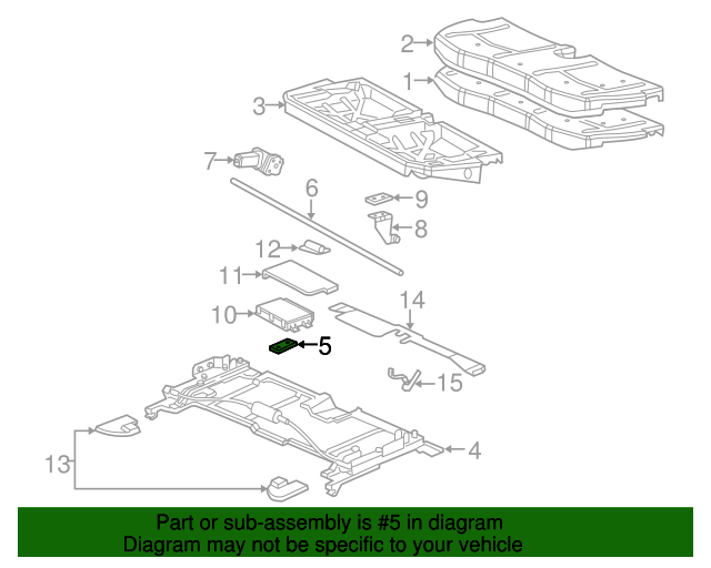 2004-2009 Cadillac SRX Insulator, R/Seat Adjuster Trk 88993016 ...