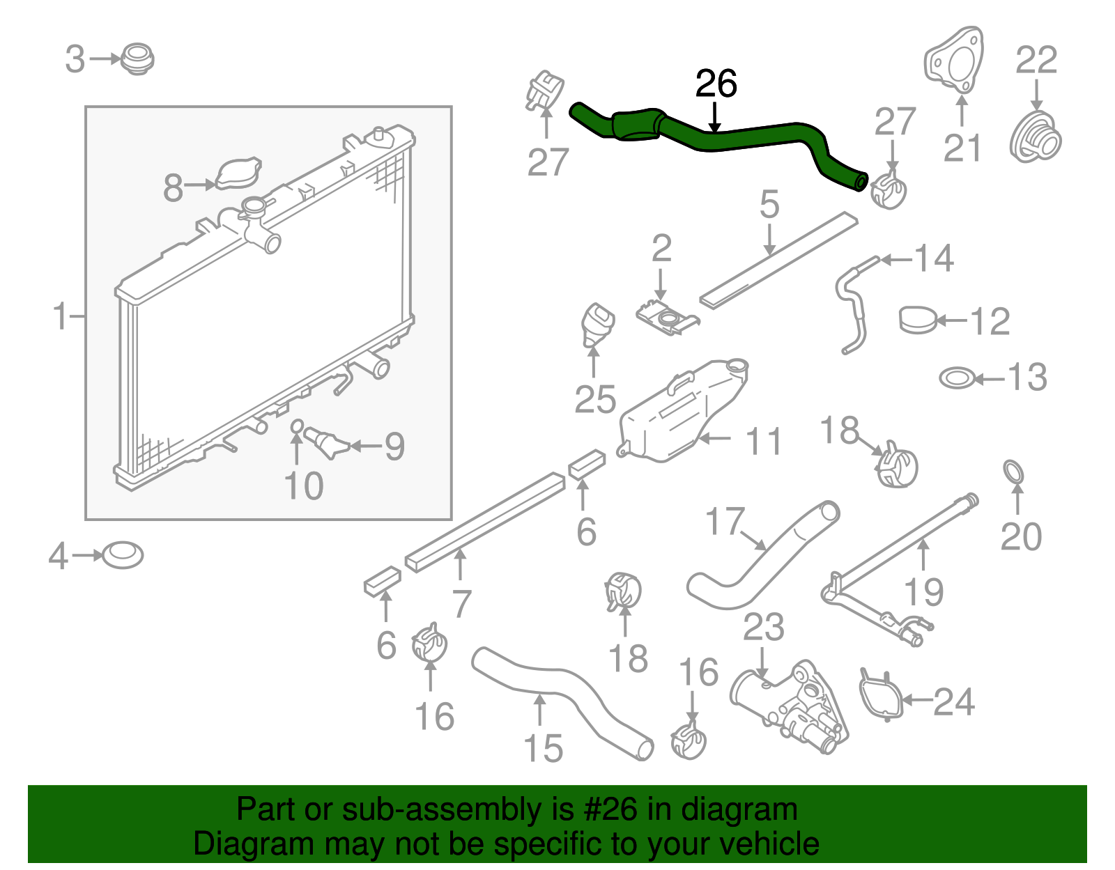 2010-2013 Suzuki Kizashi | 2010-2013 Suzuki Kizashi - Heater Hose ...