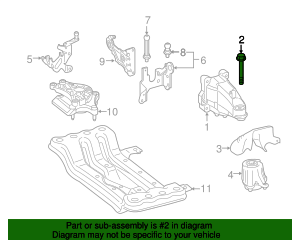 Genuine OEM Motor Mount Upper Bolt | 910143-010015-64 | Fits Select ...