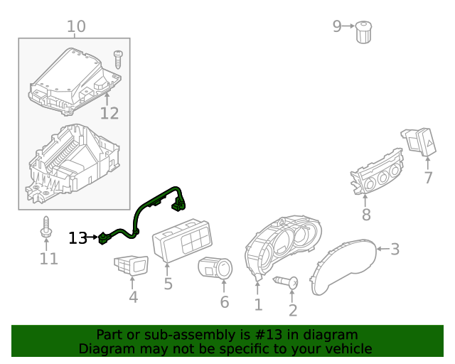 GBEF-67-SH0 - Wire 2018-2021 Mazda 6 | AutoNationParts.com