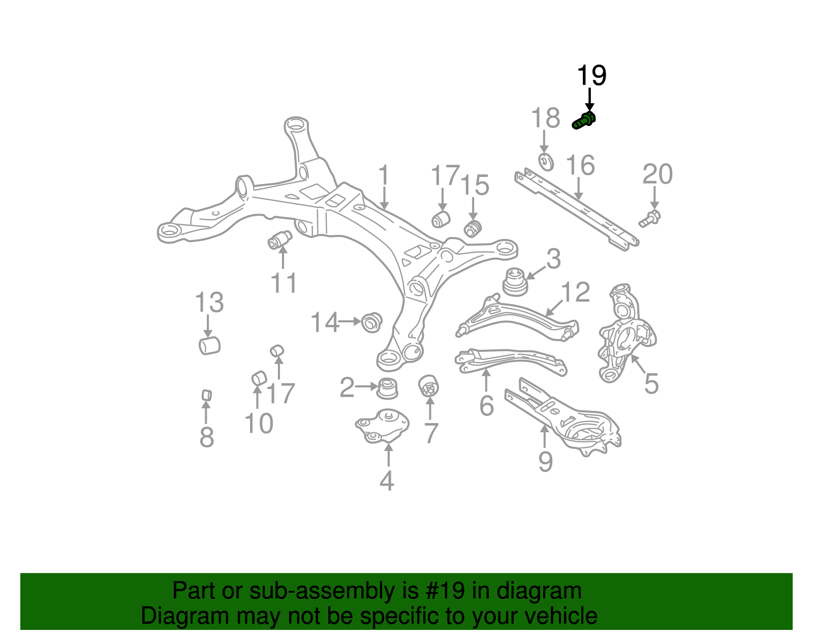 986931 - Track Bar Bolt 1999-2009 Volvo | Culver City Volvo Parts