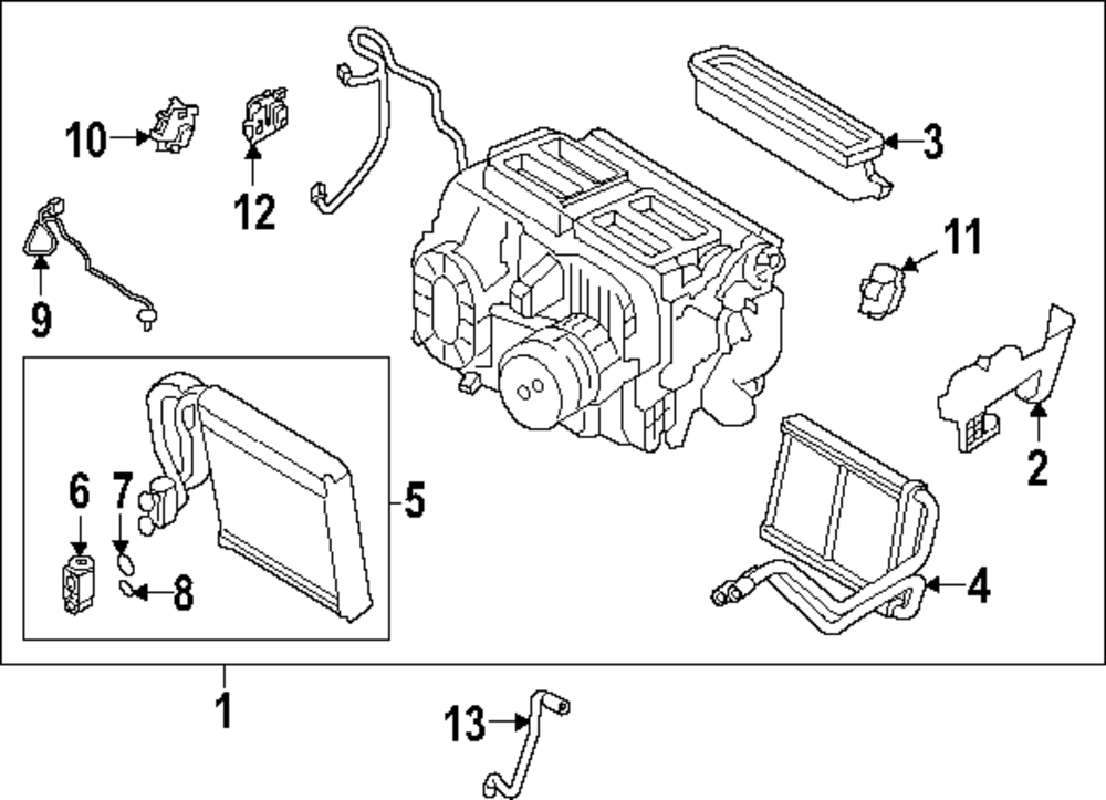 2019-2025 Nissan Altima Evaporator Core 27280-6GU0C | Anicra Nissan Parts