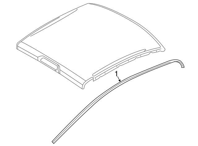 2017-2020 Ram Roof Molding - Driver's Side (LH) 68289835AC | TascaParts.com