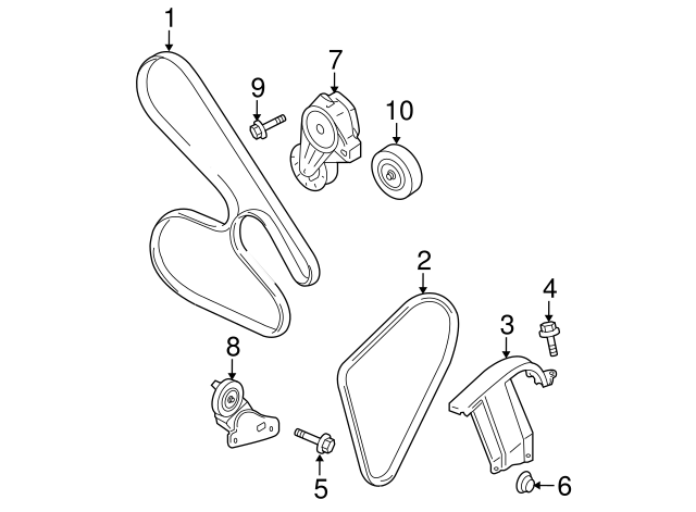 2006-2011 GM V-Ribbed Serpentine Belt 12646194 | GMPartsDirect.com