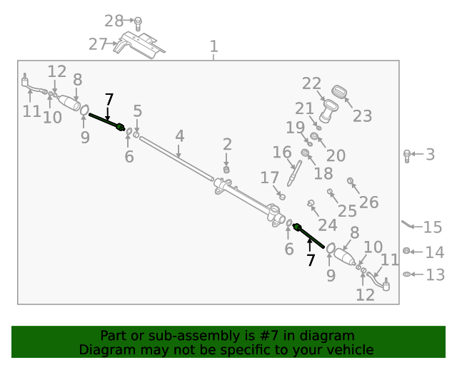 57726-S9000 - Inner Tie Rod 2020-2024 Kia Telluride | Kia.Parts Store