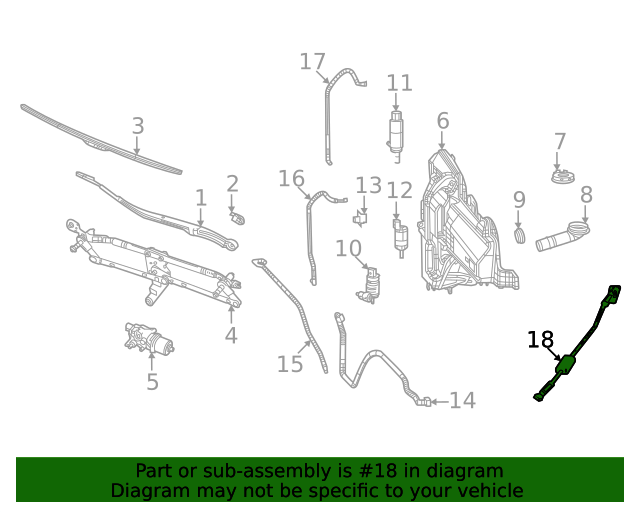 2021-2023 Jeep Washer Nozzle 68377091ab | TascaParts.com
