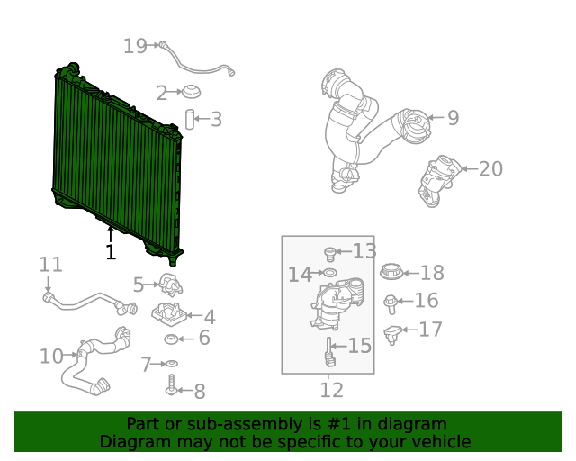 Genuine Radiator for 2019-2024 Land Rover | Land Rover Part# LR162127 ...