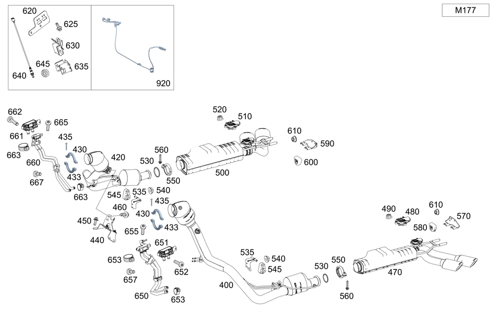 901-492-00-44 - Muffler & Pipe Hanger 2010-2026 Mercedes-Benz ...
