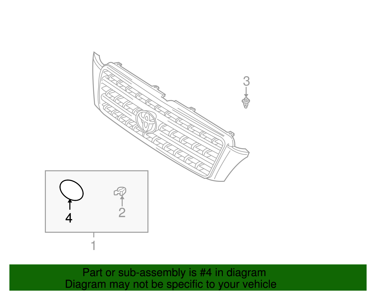 90975-02014 - 2001-2003 Toyota Highlander - Emblem | Discount Parts Monster