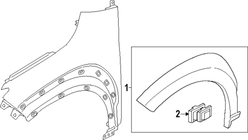 Exterior Trim - Fender for 2024 Hyundai Kona | Hyundai OEM Parts Direct