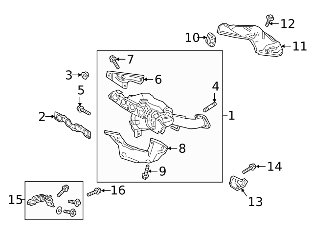 2018-2020 Mazda 6 Catalytic Converter With Integrated Exhaust Manifold ...
