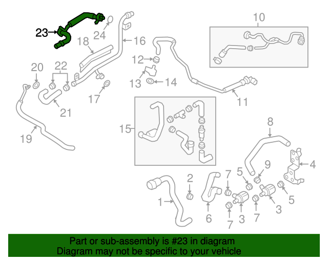 Genuine Audi 06L-121-497-AA | Hose & Tube Assembly | FREE Shipping on ...