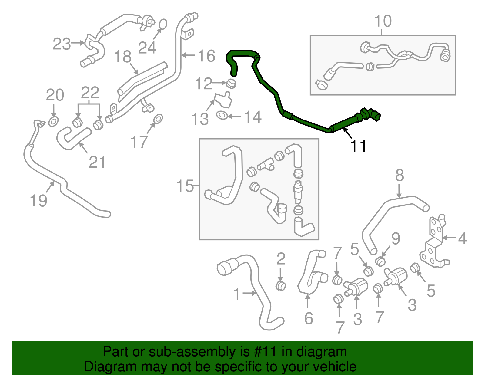 06L121081K - 2017-2021 Audi Front 2.0L Engine Coolant Overflow Vent ...